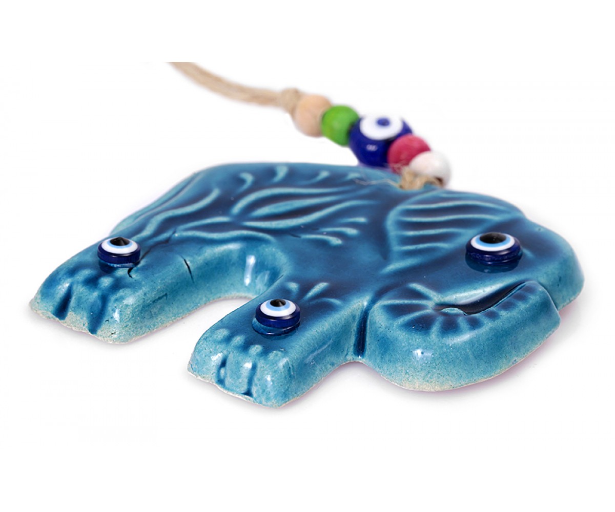 Buy Ceramic Elephant Evil Eye Amulet in Evil Eye Decor